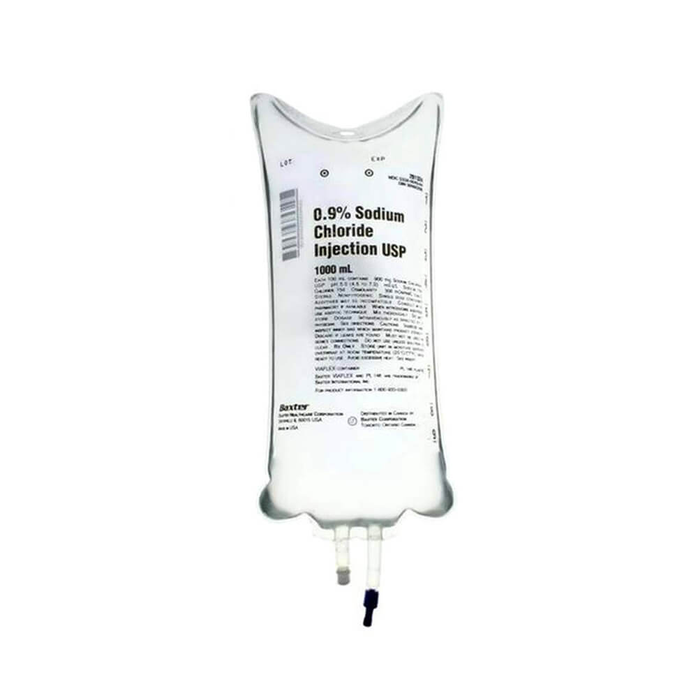 Baxter 0.9% Sodium Chloride Fluids USP | 1000mL — MedNeedles.ca