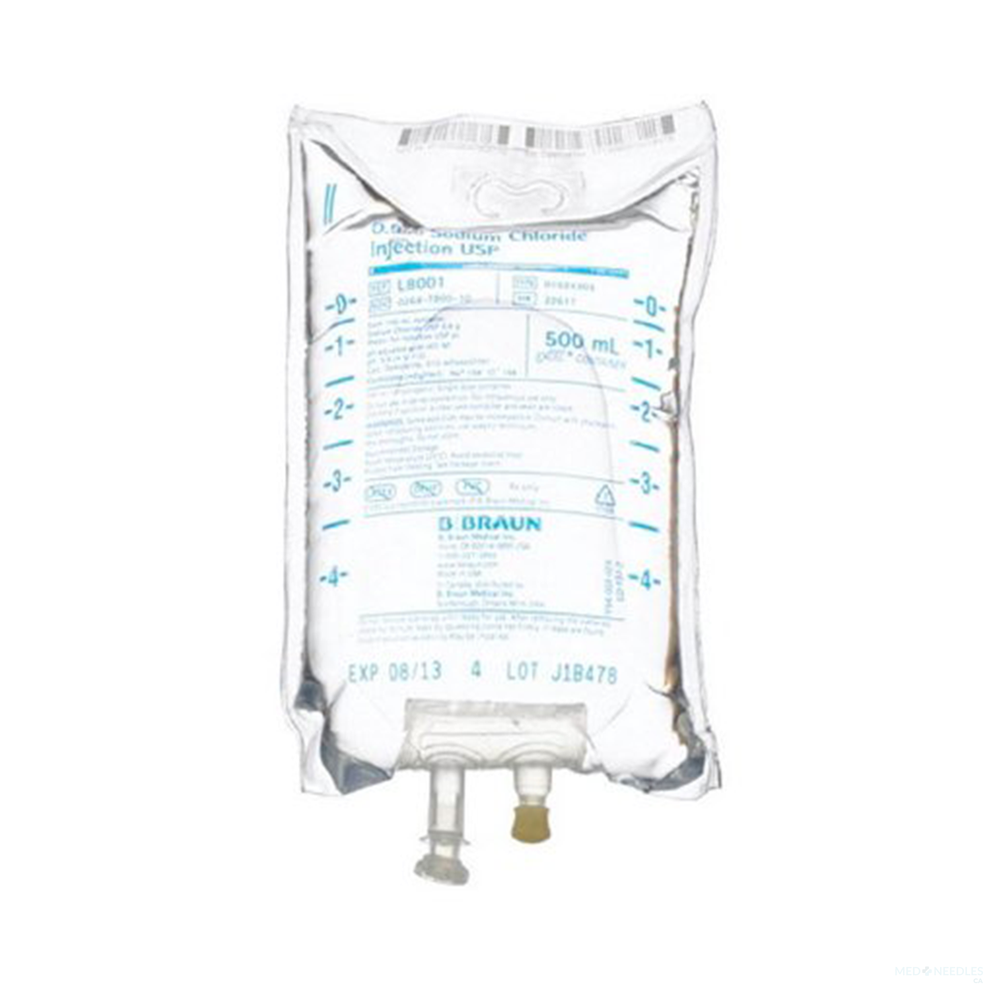 0.9% Sodium Chloride Fluids USP | 500mL — MedNeedles.ca