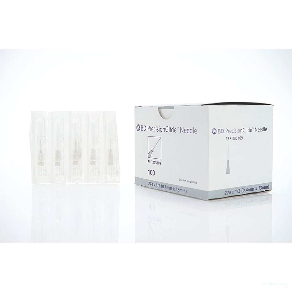 27G x 1/2" - BD 305109 PrecisionGlide Needle | 100 per Box — MedNeedles.ca